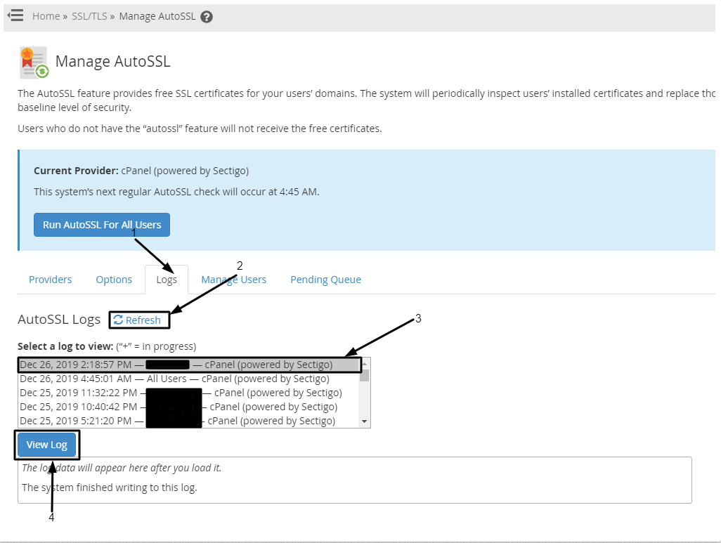 Troubleshoot And Fix Cpanel Autossl Issues Knowledgebase Whcca